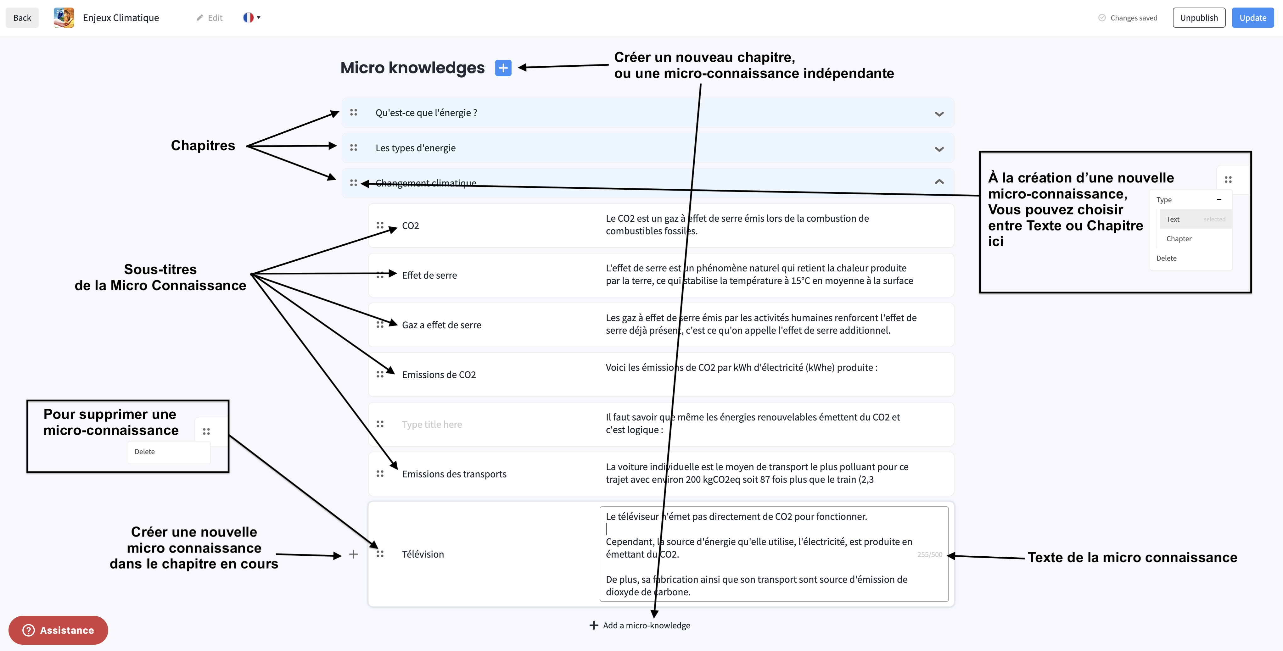 Guide : Comment comprendre l'interface des parcours – SPARTED